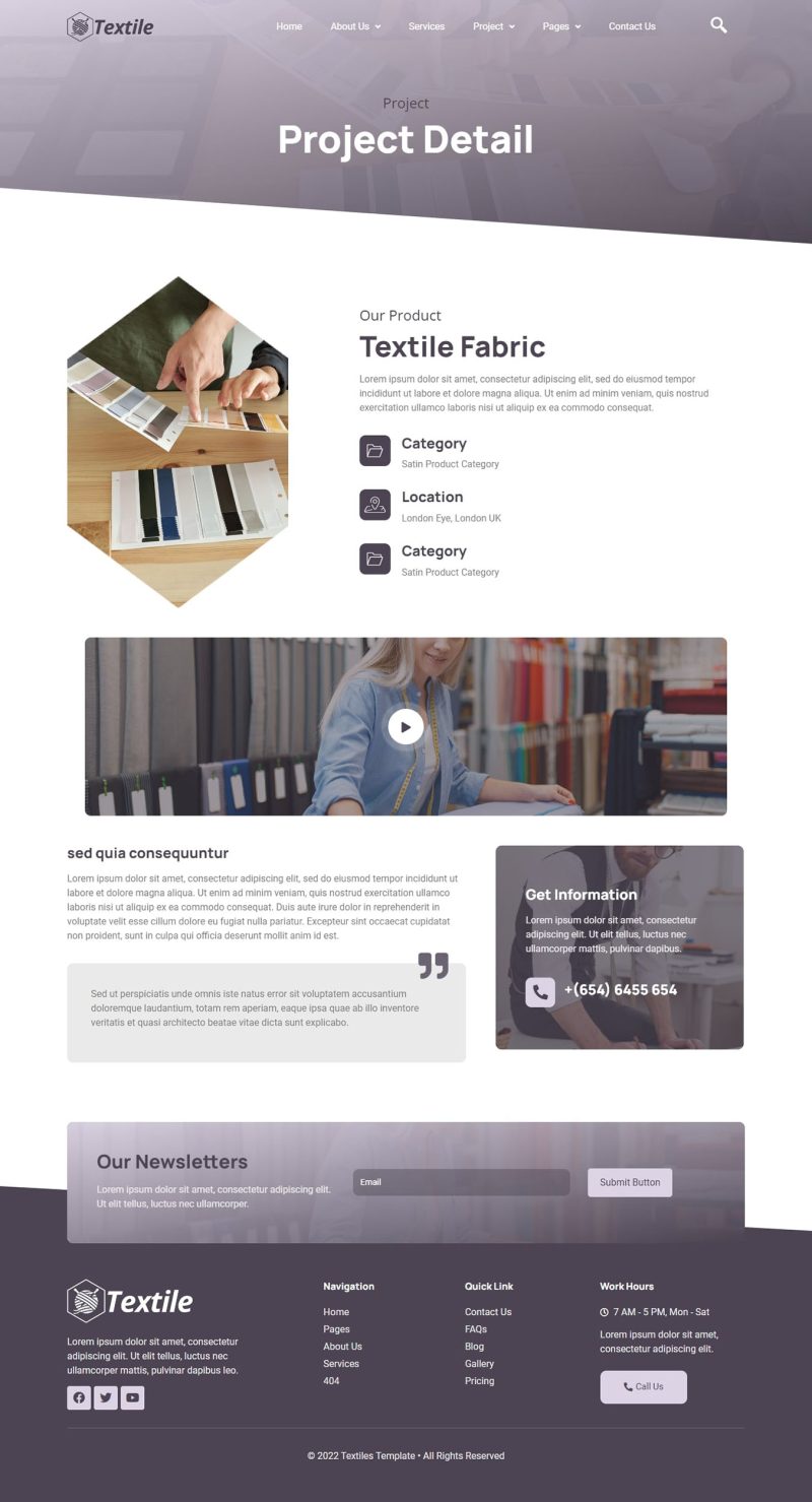 Textiles - Garment Industry Elementor Template Kit by Kitpro | ThemeForest