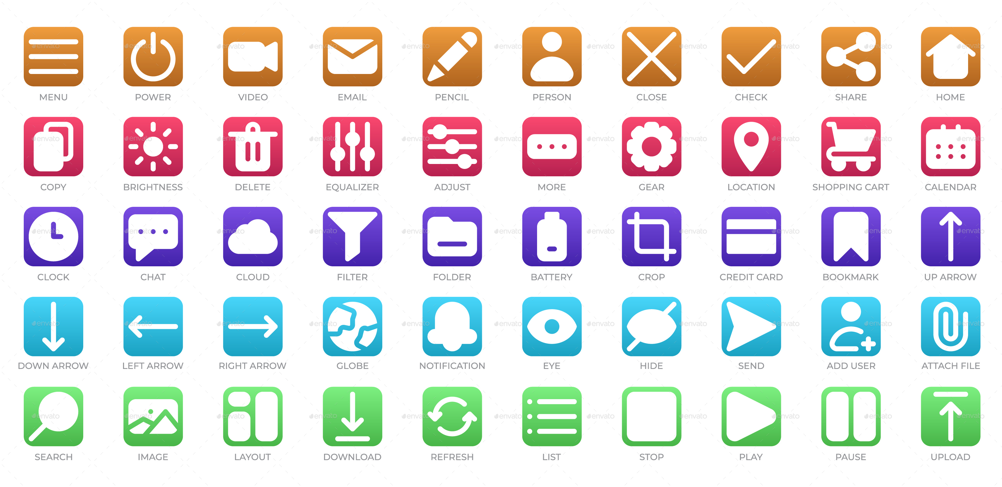 User Interface Icons Pack, Icons | GraphicRiver