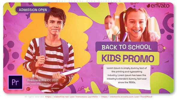 Best School Kids Slideshow, Premiere Pro Templates | VideoHive