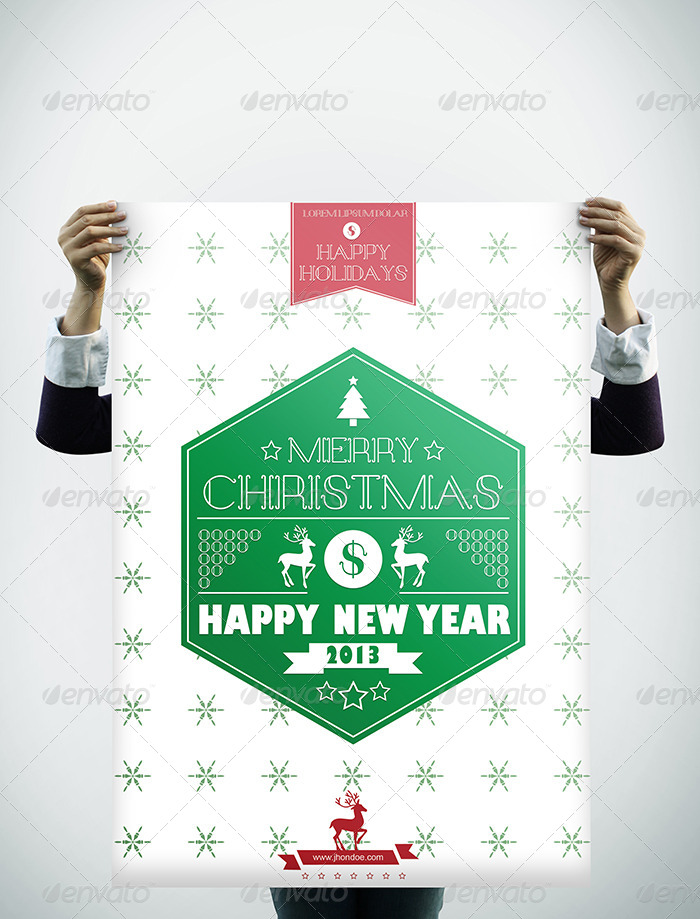 Vintage Christmas Poster/Cards/Flyer, Print Templates | GraphicRiver