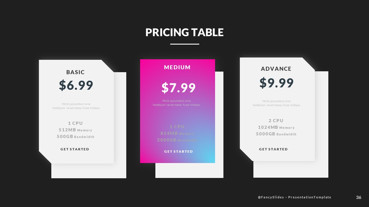 Fancy - Google Slides Presentation Template, Presentation Templates