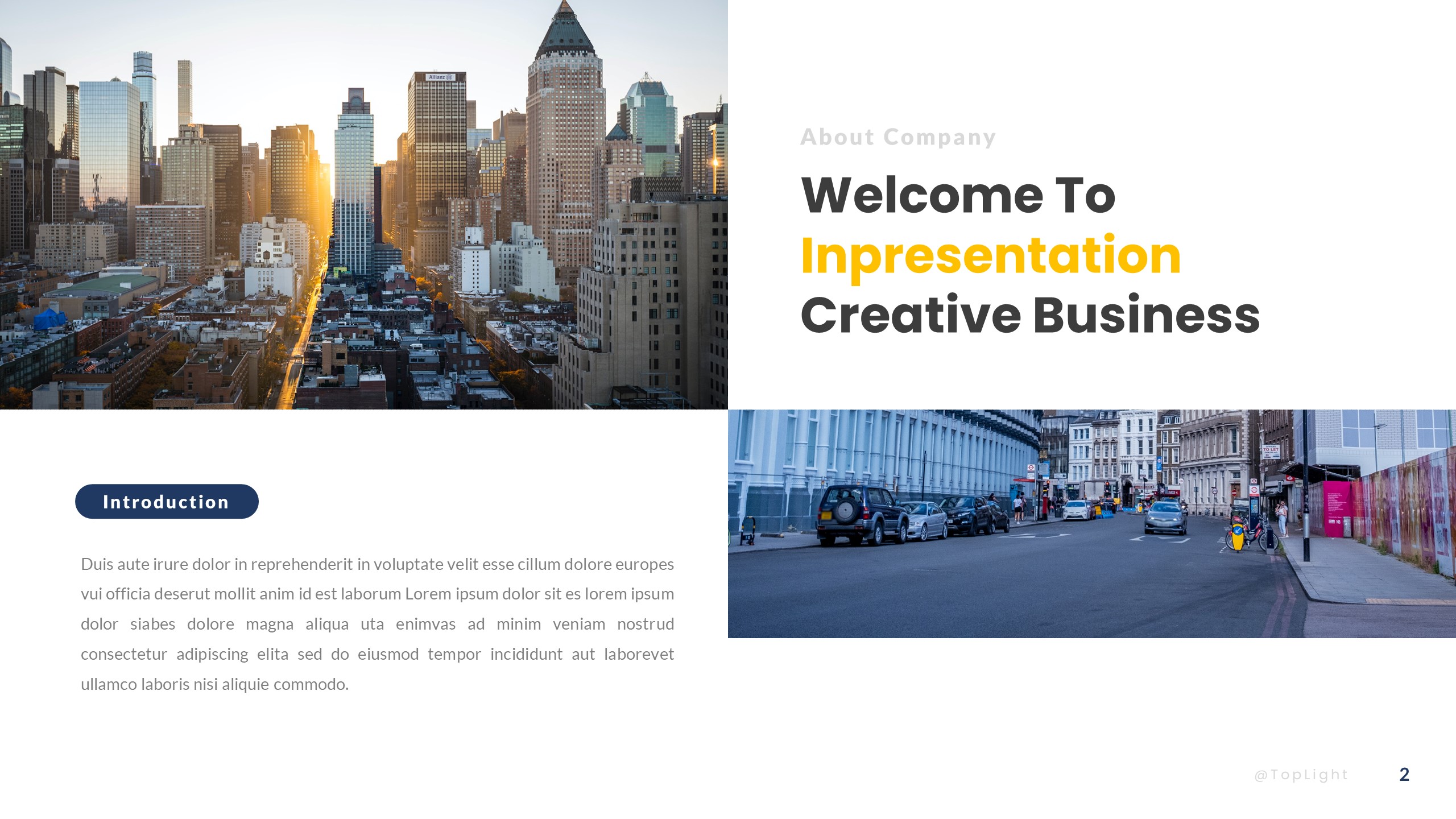 Top Light - Google Slides Presentation Template, Presentation Templates