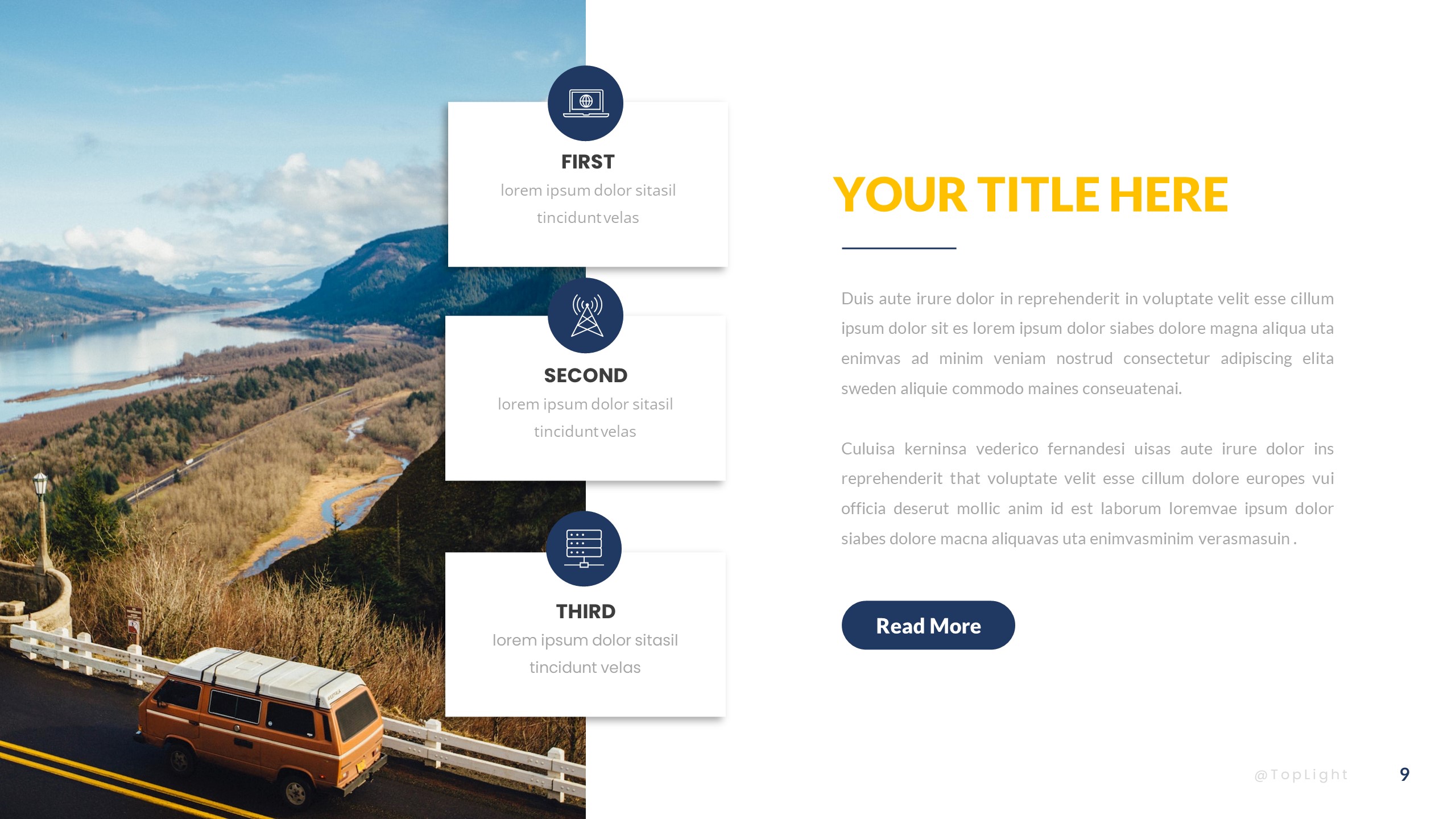 Top Light - Google Slides Presentation Template, Presentation Templates