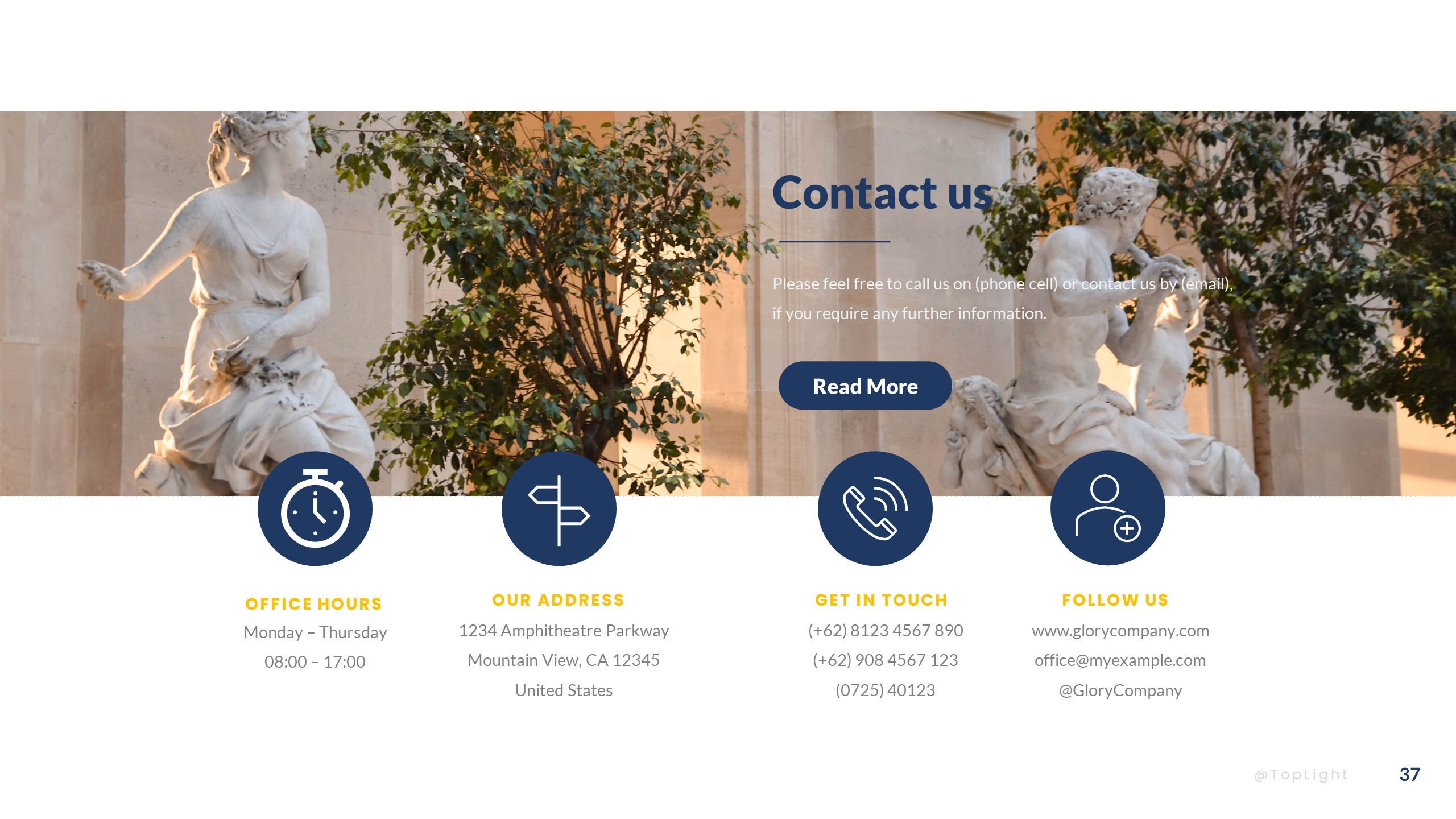 Top Light - Google Slides Presentation Template, Presentation Templates