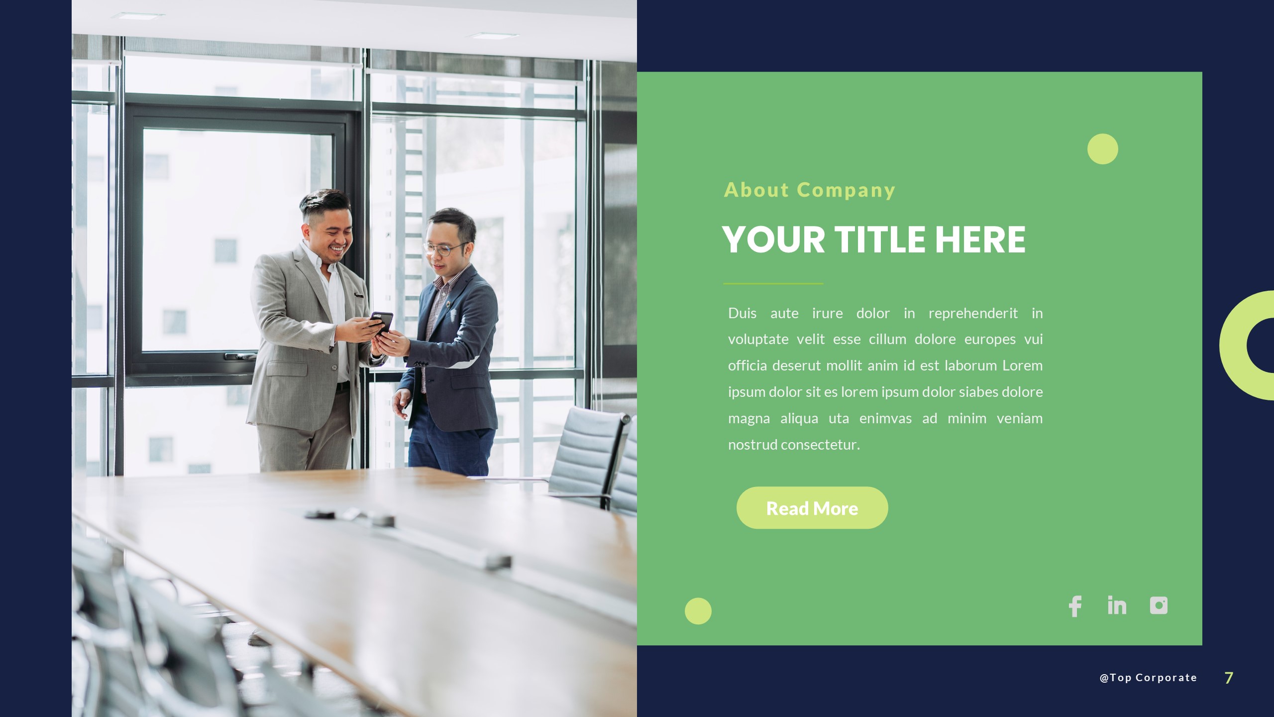 Top Corporate - Google Slides Presentation Template, Presentation Templates