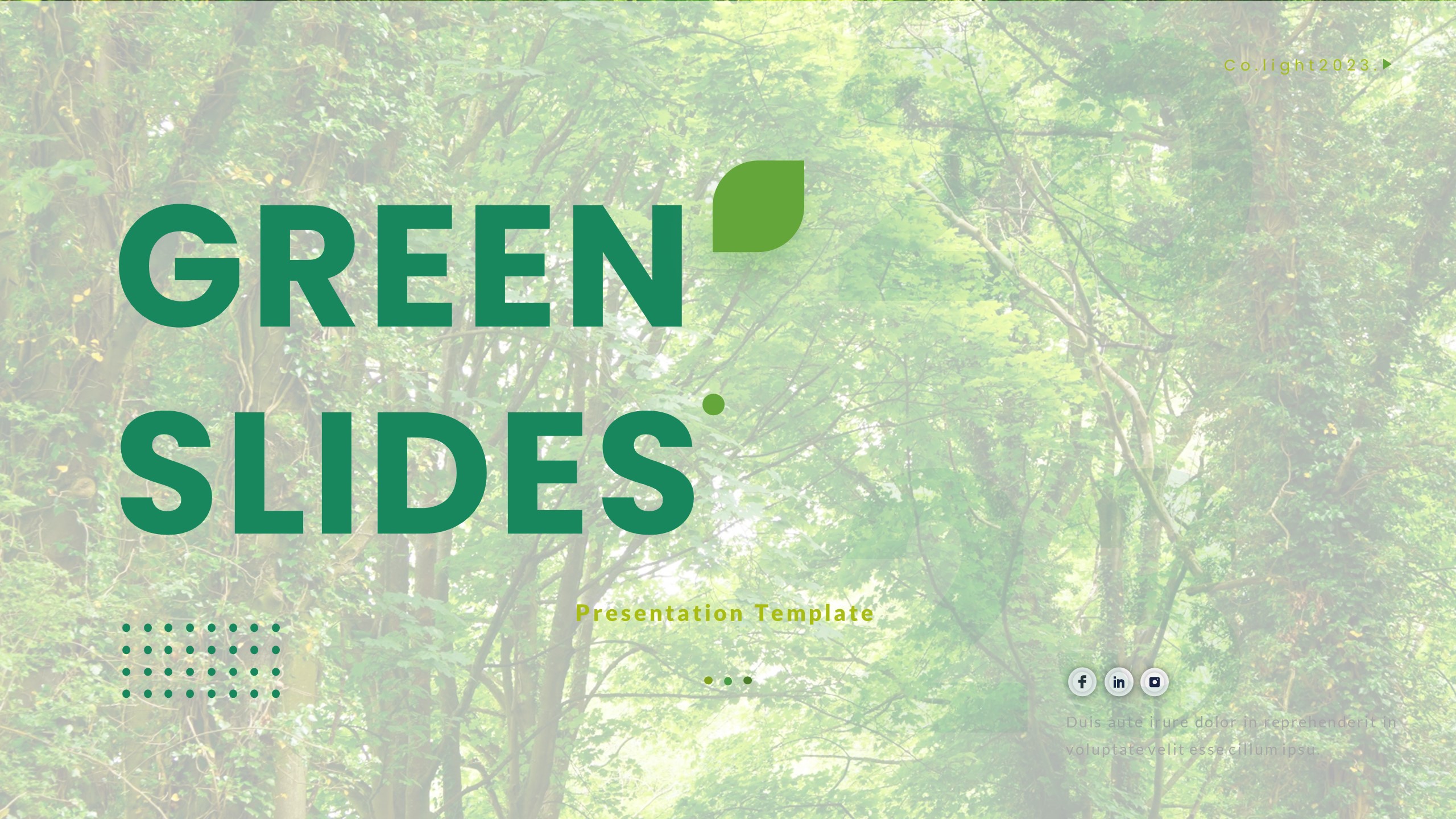 Green - Google Slides Presentation Template, Presentation Templates
