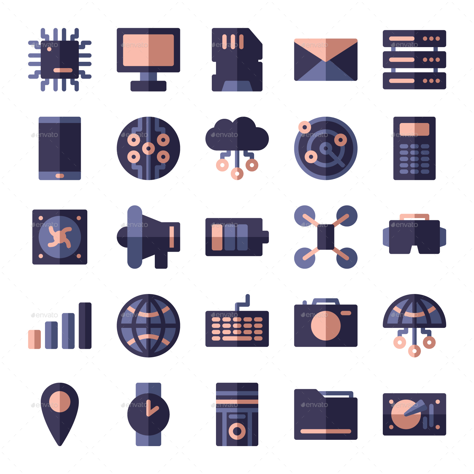 Technology Icons Pack, Icons | GraphicRiver