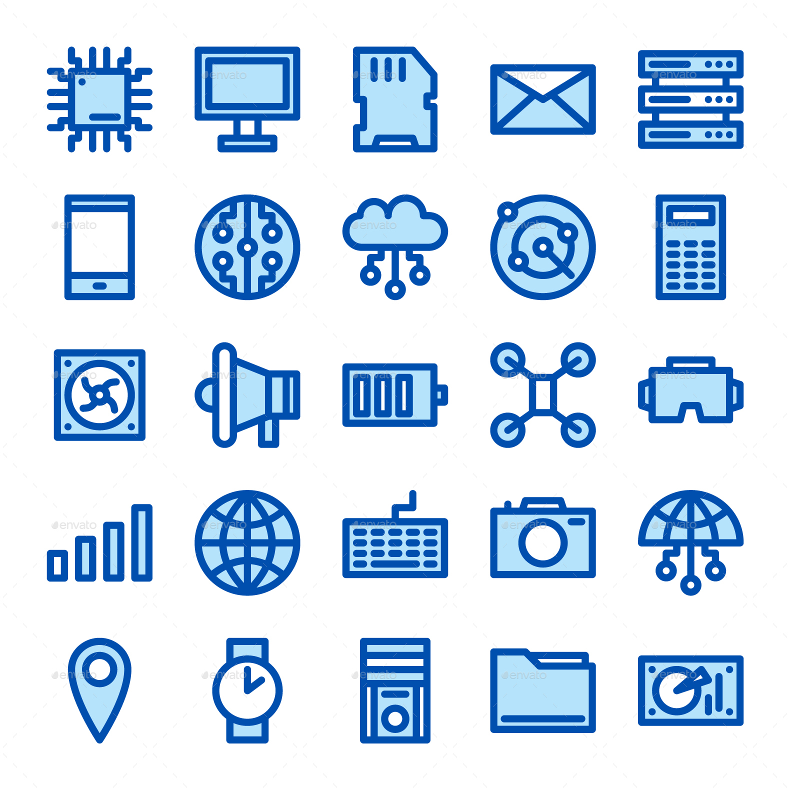 Technology Icons Pack, Icons | GraphicRiver