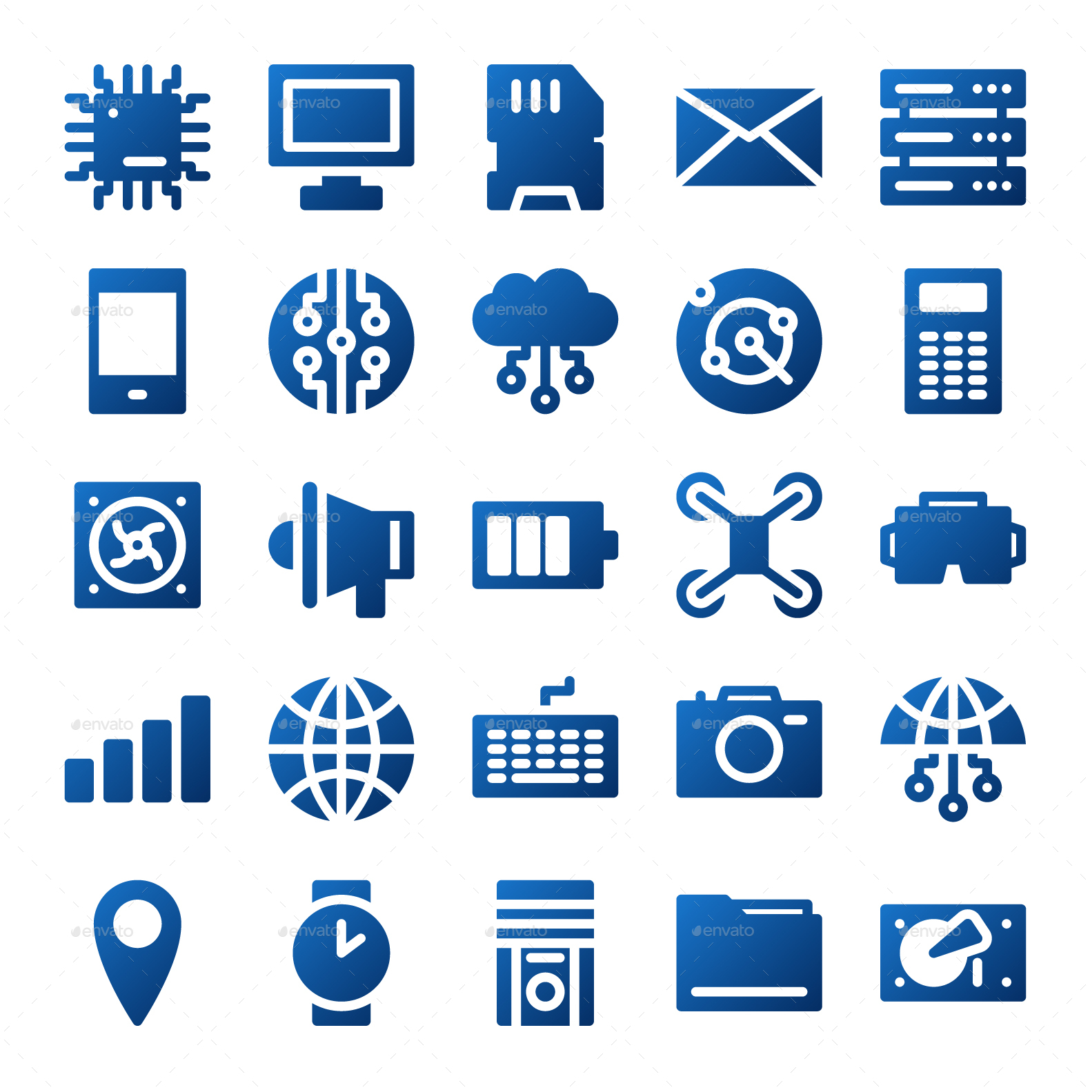 Technology Icons Pack, Icons | GraphicRiver