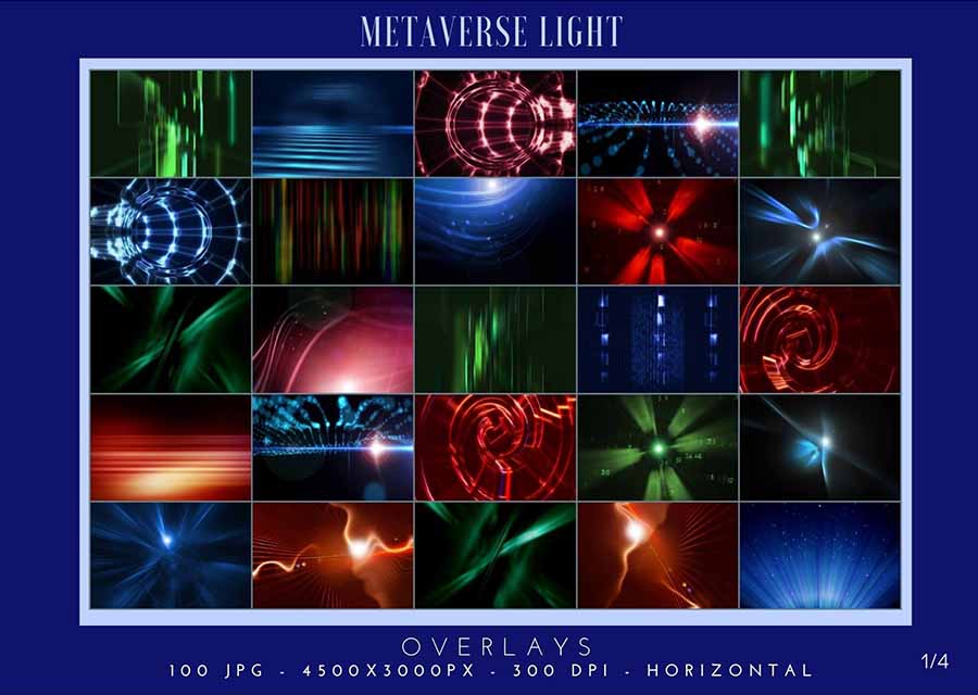 Realistic Metaverse Light Overlays, Add-ons | GraphicRiver