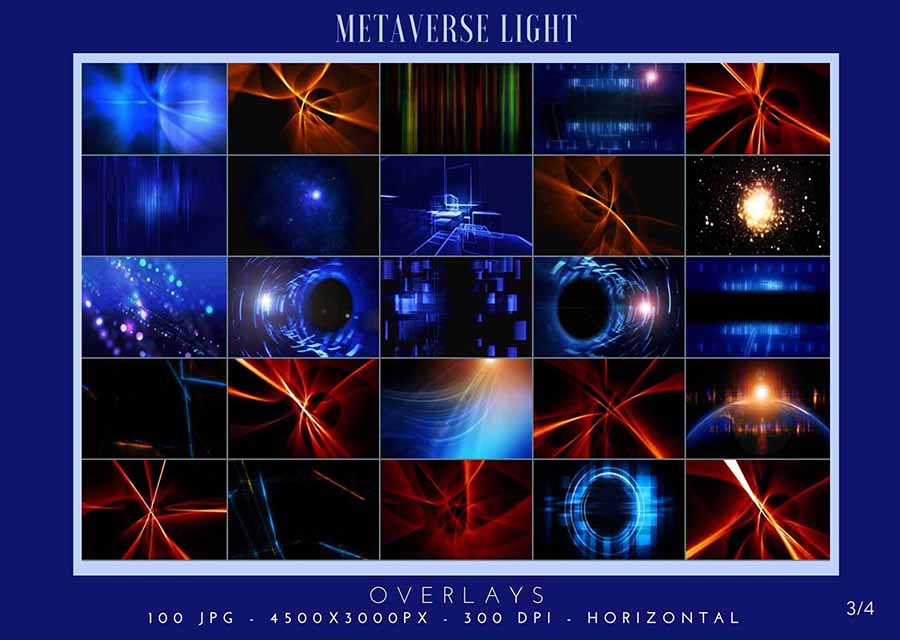 Realistic Metaverse Light Overlays, Add-ons | GraphicRiver