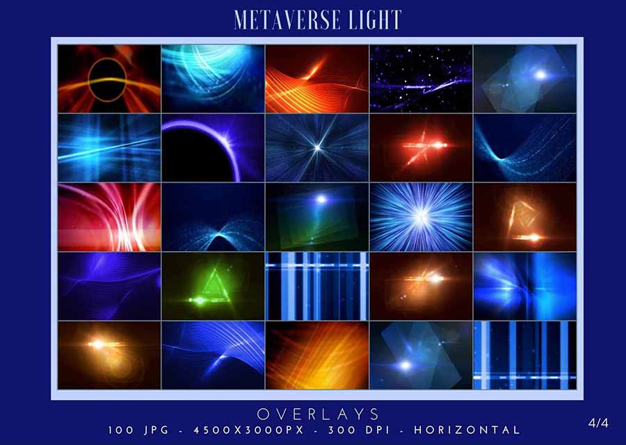 Realistic Metaverse Light Overlays, Add-ons | GraphicRiver