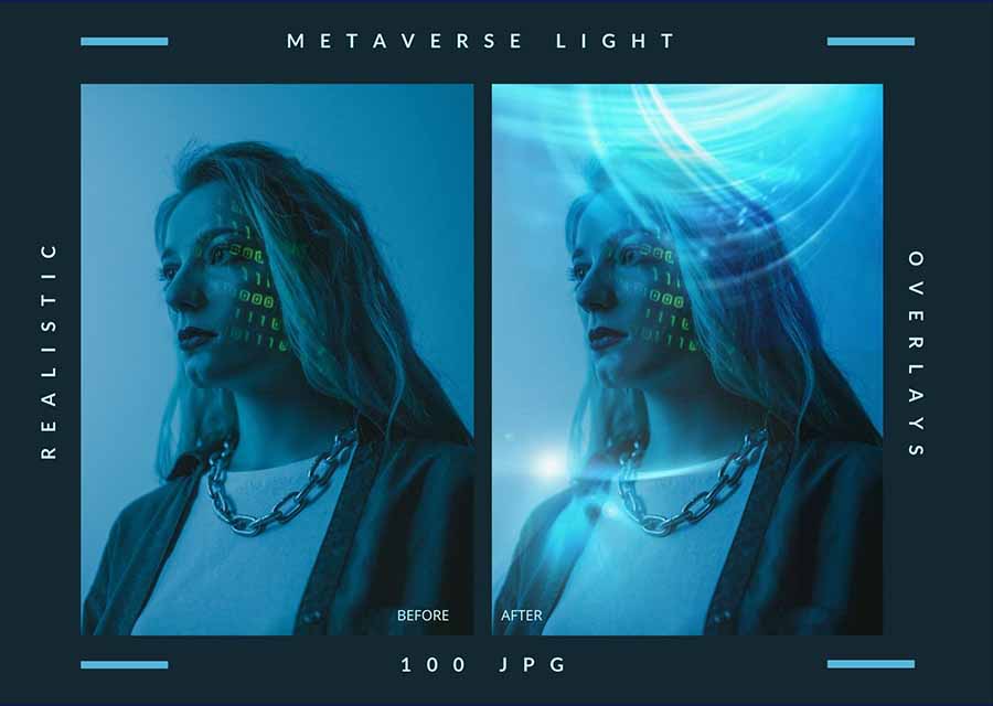 Realistic Metaverse Light Overlays, Add-ons | GraphicRiver