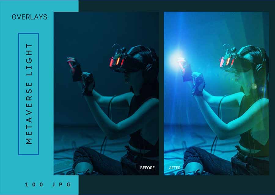 Realistic Metaverse Light Overlays, Add-ons | GraphicRiver
