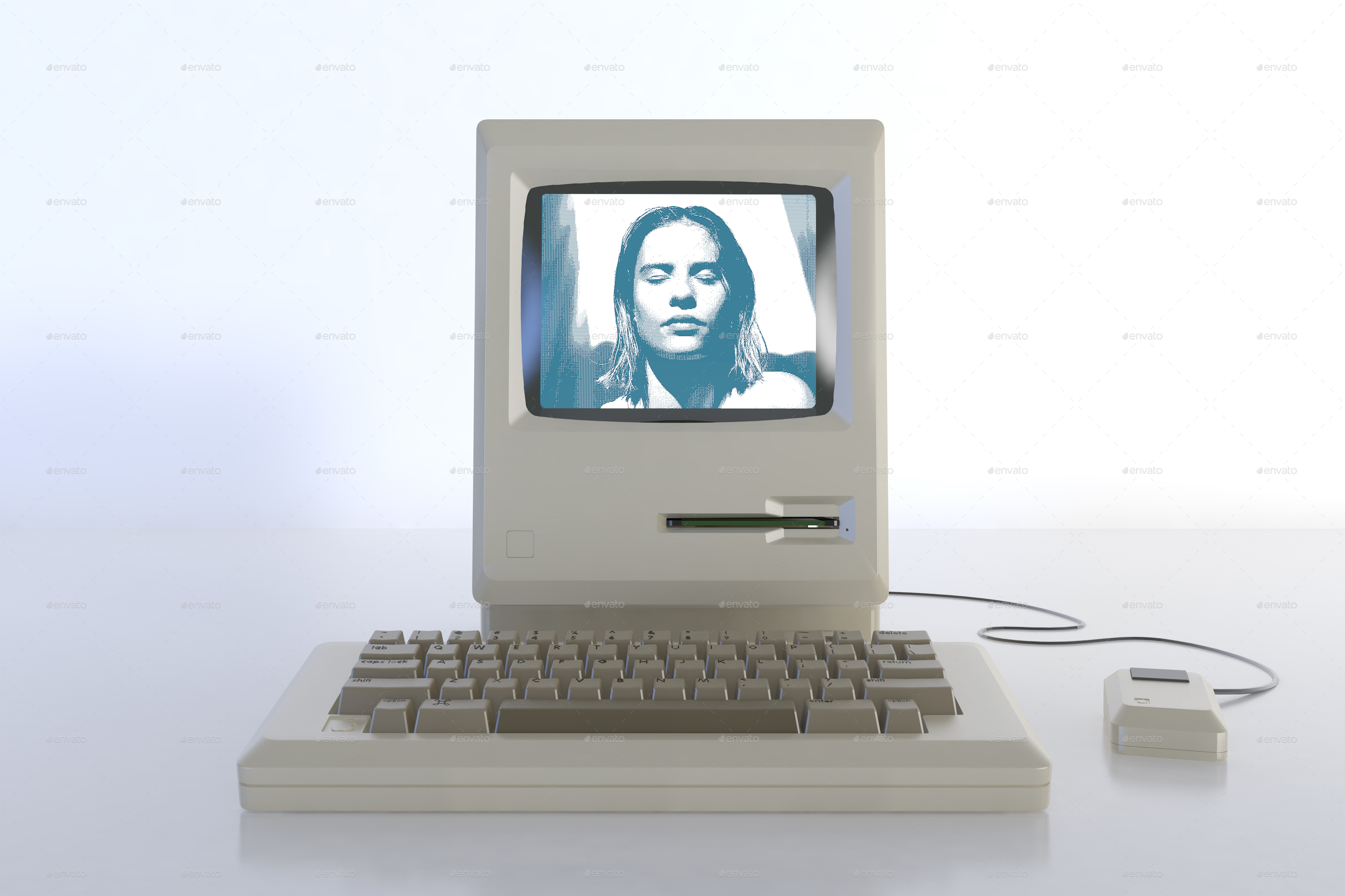 Old Computer Mockup, Graphics | GraphicRiver