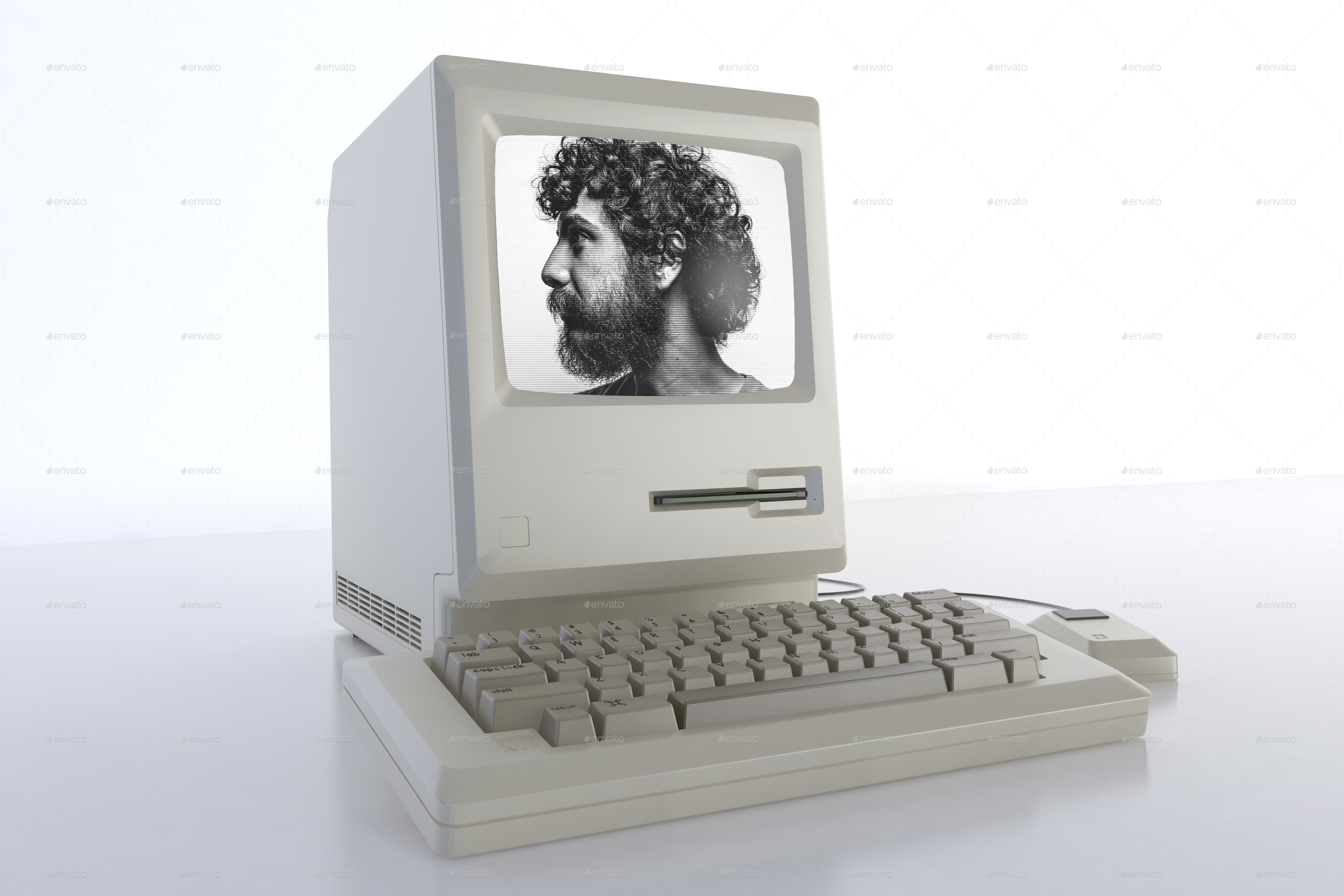 Old Computer Mockup, Graphics | GraphicRiver