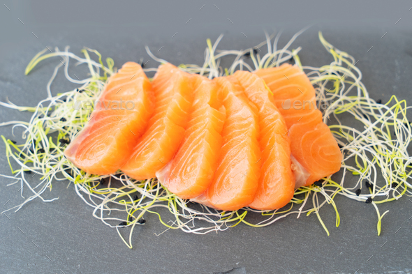 Sashimi dish made of salmon Stock Photo by Neirfy007 | PhotoDune
