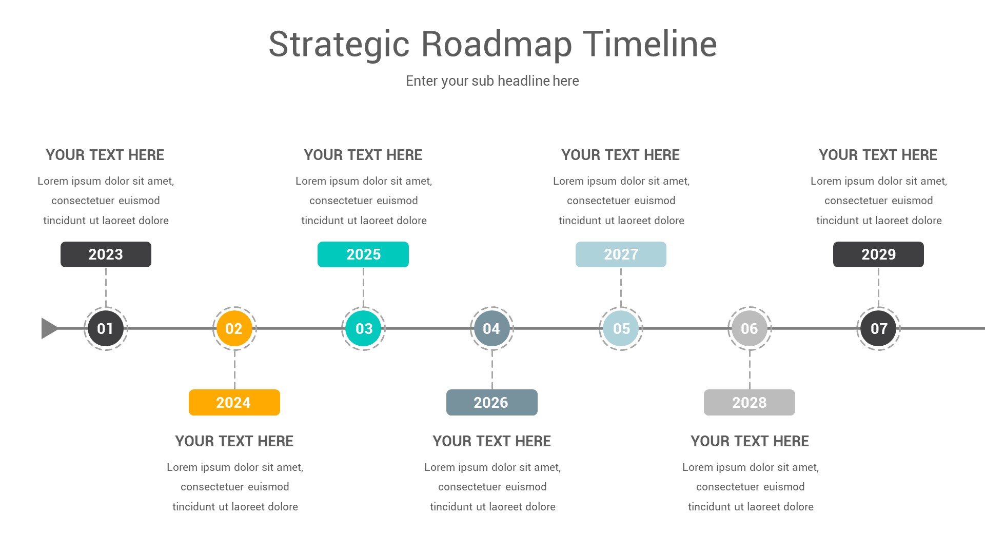 Strategic Roadmap Timeline Powerpoint Template, Presentation Templates