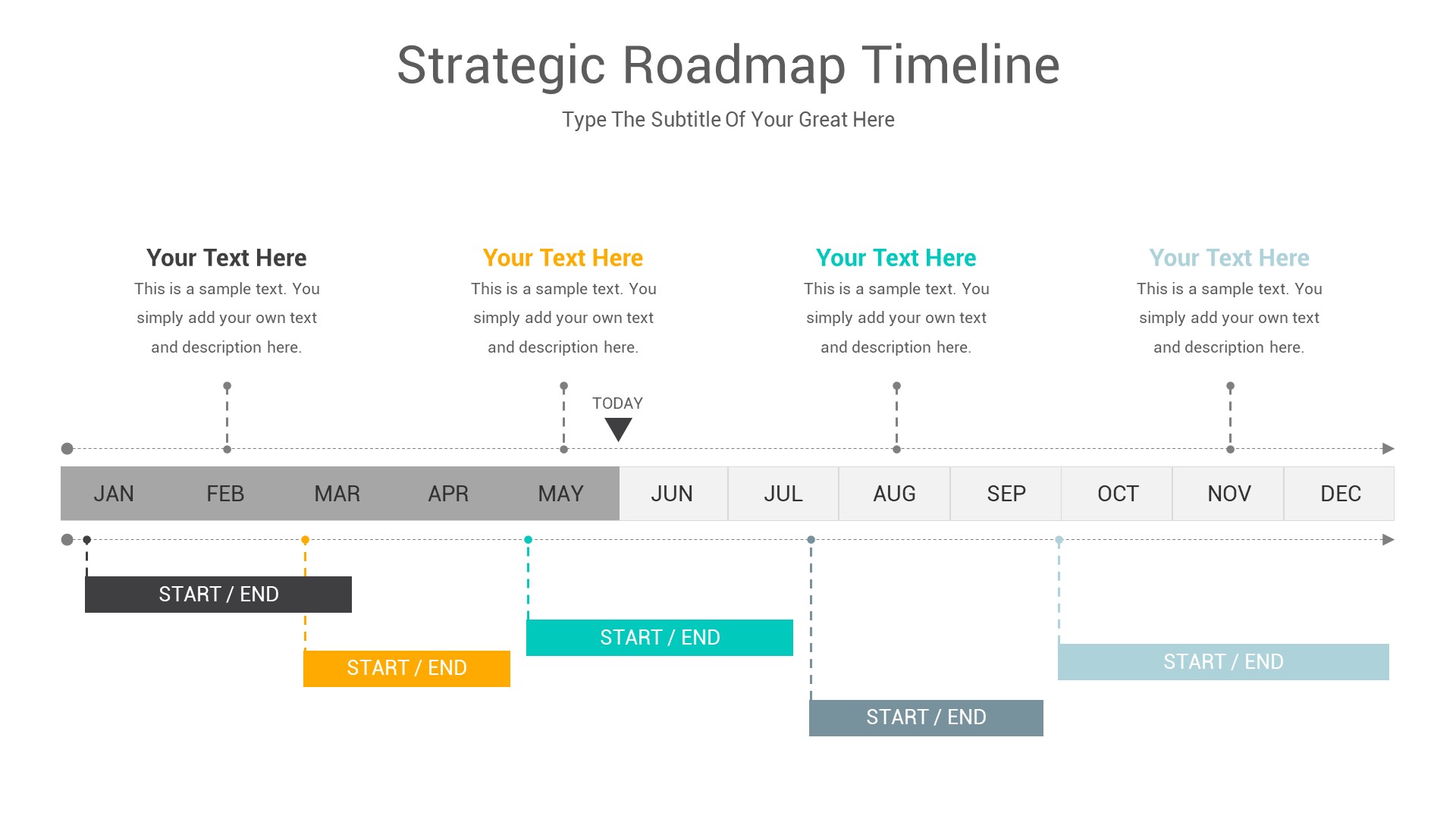 Strategic Roadmap Timeline Powerpoint Template, Presentation Templates