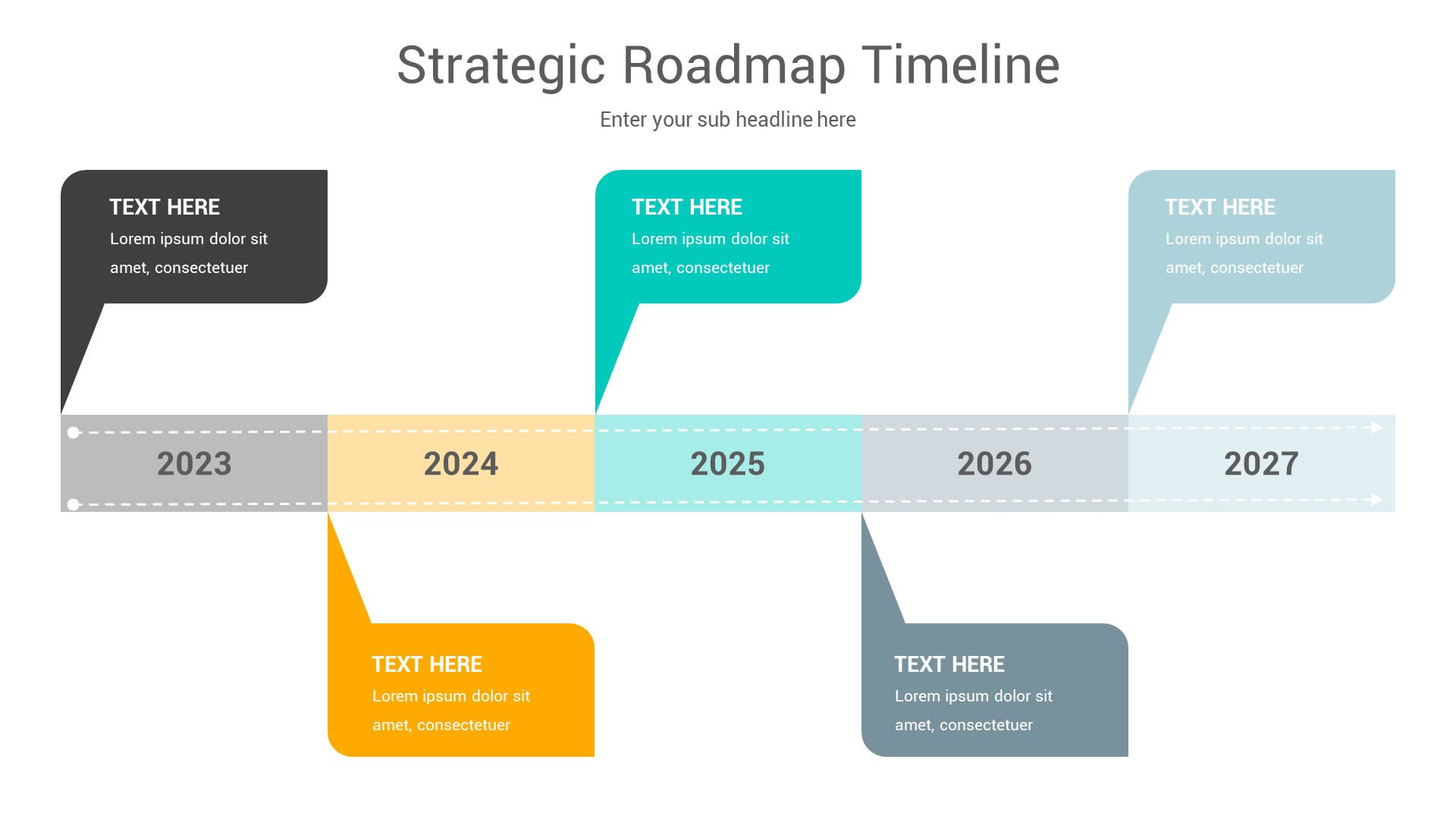 Strategic Roadmap Timeline Powerpoint Template, Presentation Templates