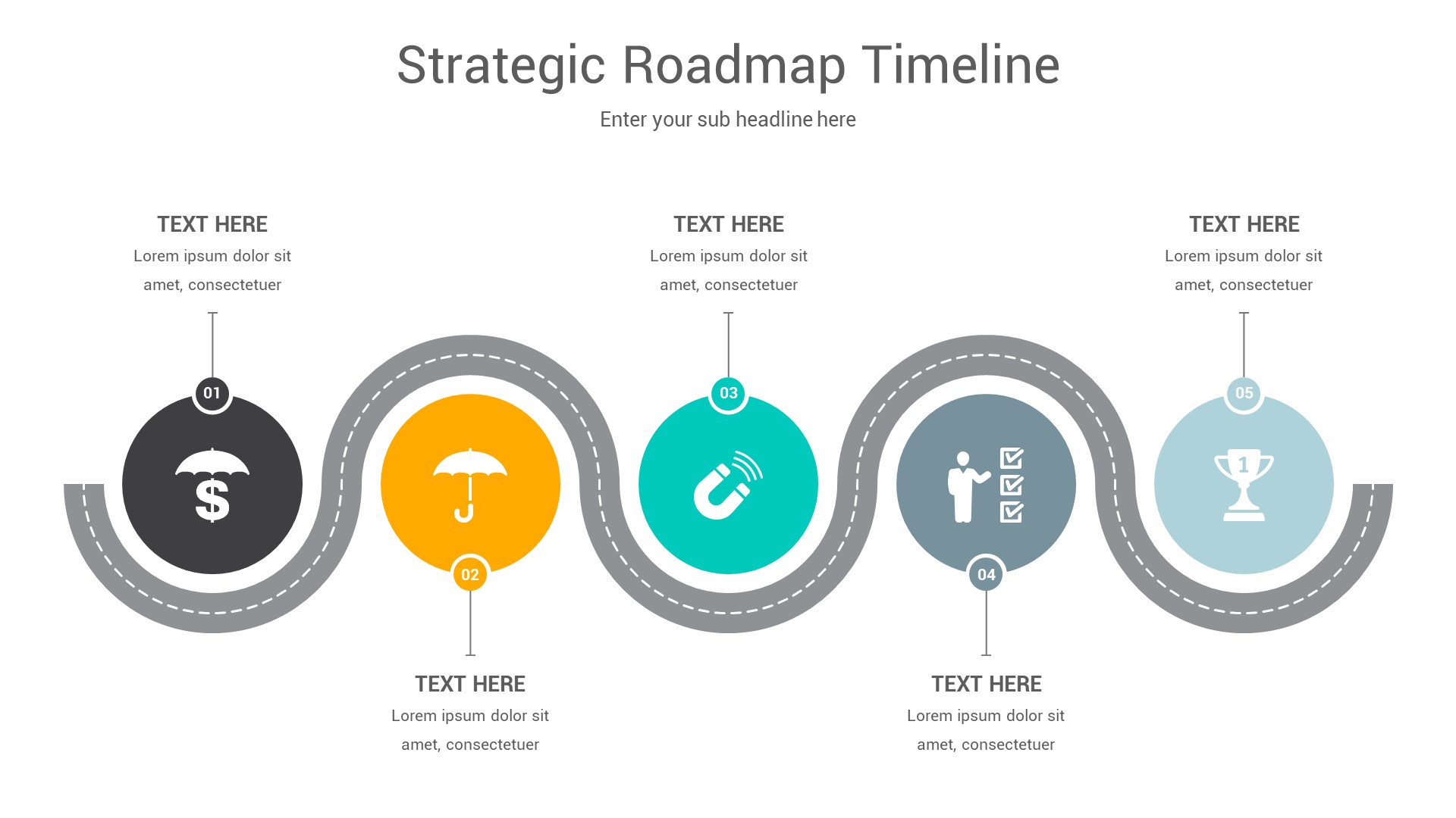 Strategic Roadmap Timeline Powerpoint Template, Presentation Templates