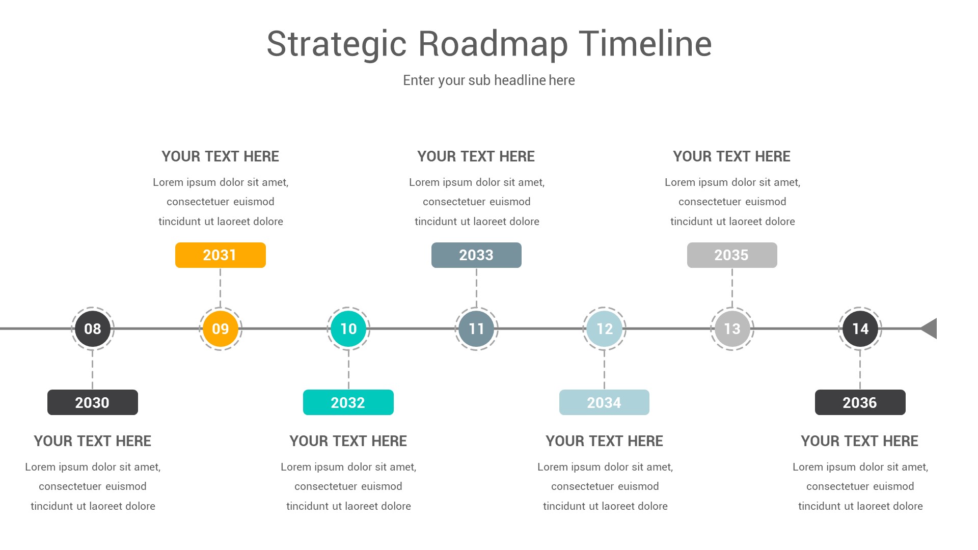 Strategic Roadmap Timeline Google Slides Template, Presentation Templates