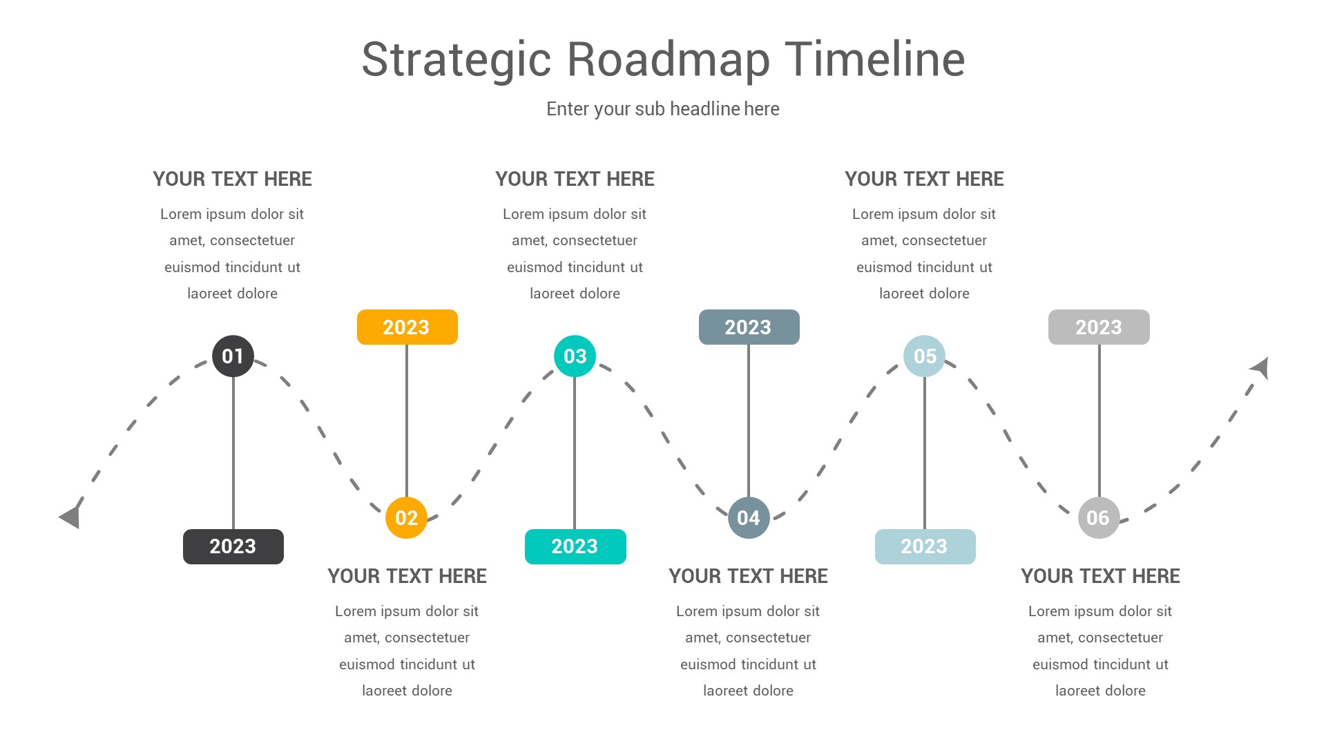Strategic Roadmap Timeline Google Slides Template, Presentation Templates
