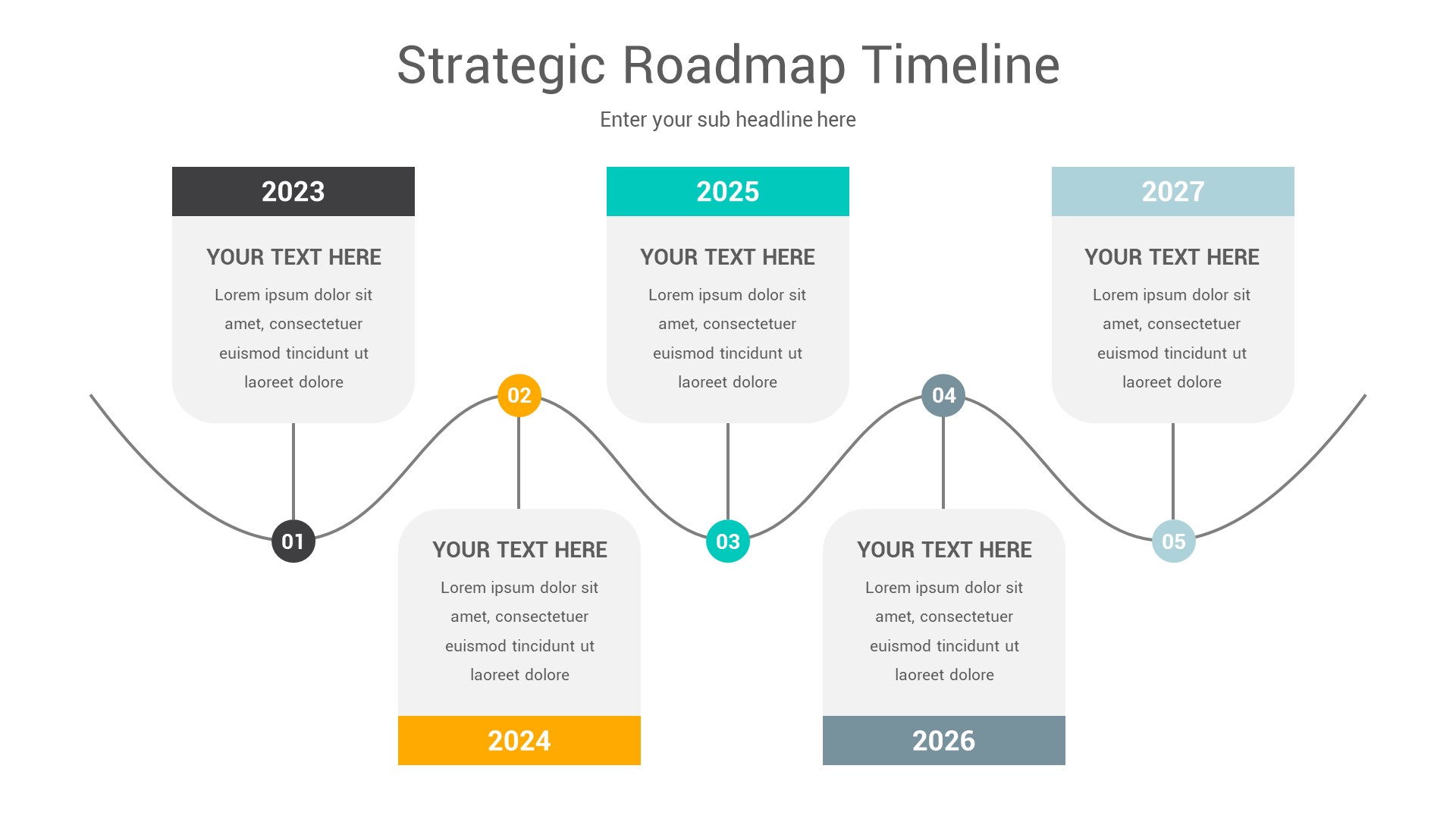 Strategic Roadmap Timeline Google Slides Template, Presentation Templates