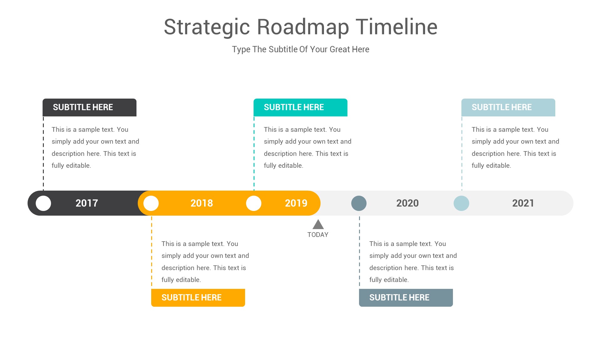 Strategic Roadmap Timeline Google Slides Template, Presentation Templates