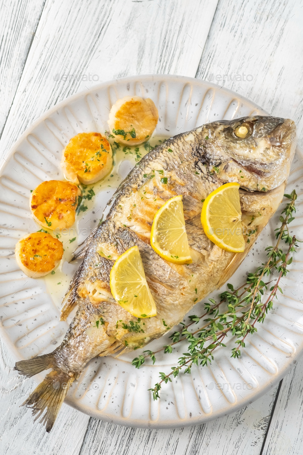 Mediterranean Baked Sea Bream Stock Photo by Alex9500 | PhotoDune