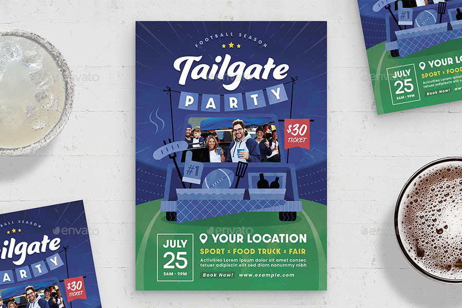 Tailgate Flyer Template, Print Templates | GraphicRiver
