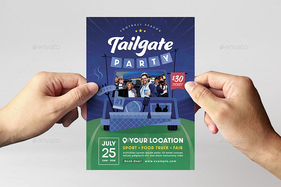 Tailgate Flyer Template, Print Templates | GraphicRiver