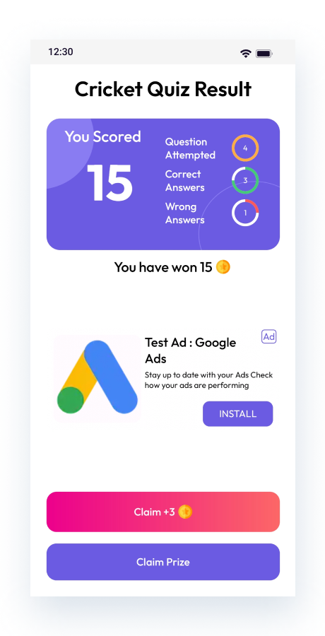Quizze | Android Quiz App |Android Gaming App | Android Studio Full App + Admin Panel by N_Codes_Lab