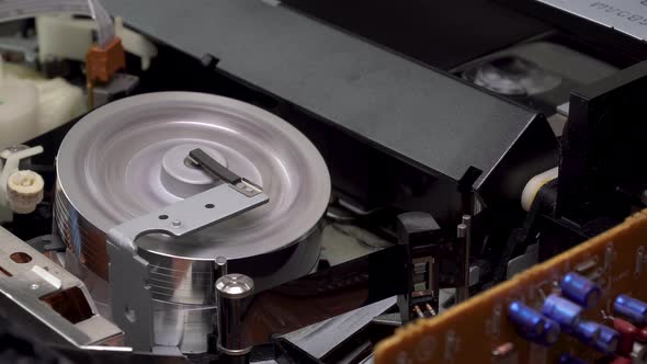 Closeup a VHS Video Cassette Recorder Tape Loading, Stock Footage ...