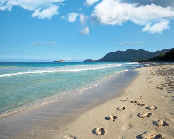 Bellows Field Beach Park - Oahu, Hawaii Stock Photo by ...