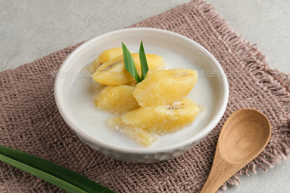 Kolak, Kolak Pisang is Indonesian traditional dessert Stock Photo by ...