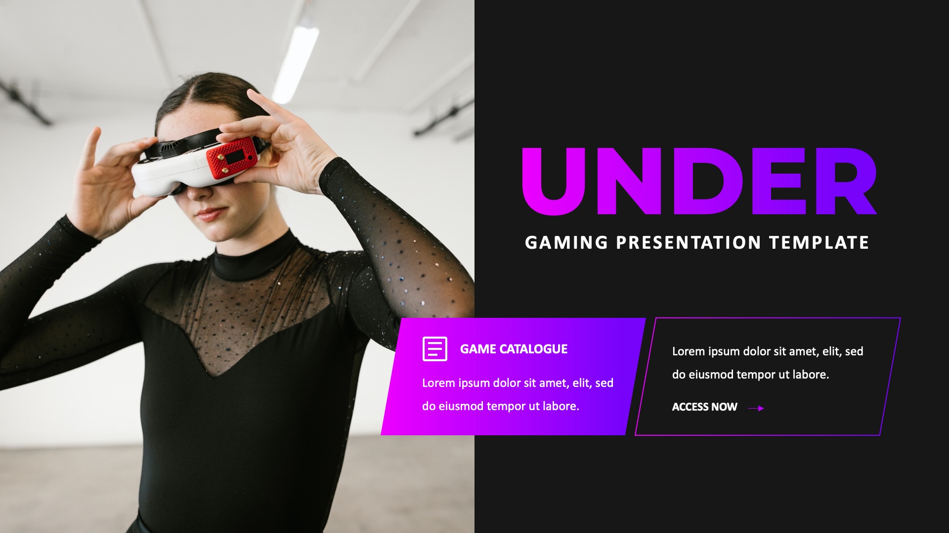 Under - Gaming Presentation Template PowerPoint, Presentation Templates