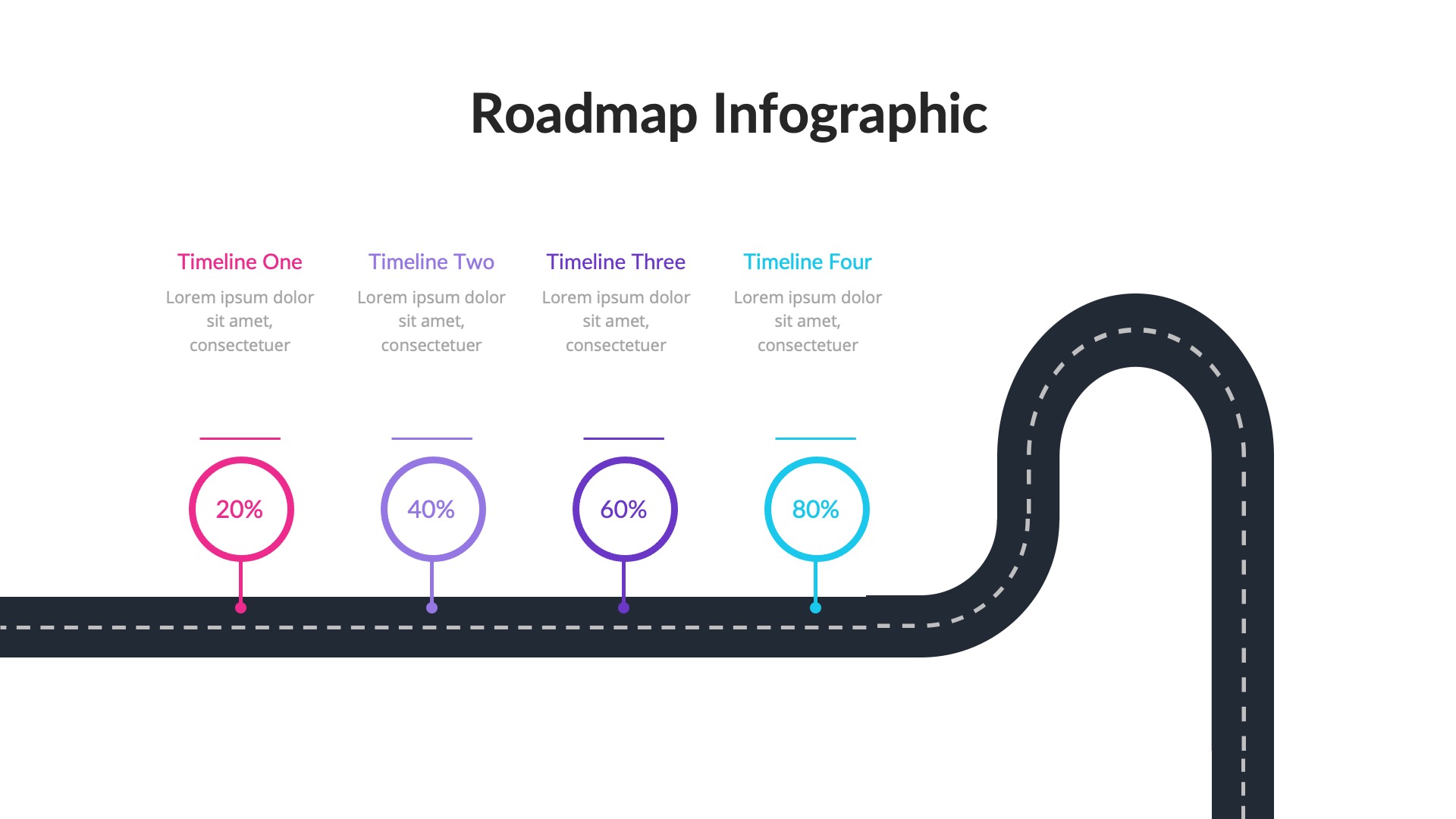 Roadmap Infographic Presentation PowerPoint, Presentation Templates