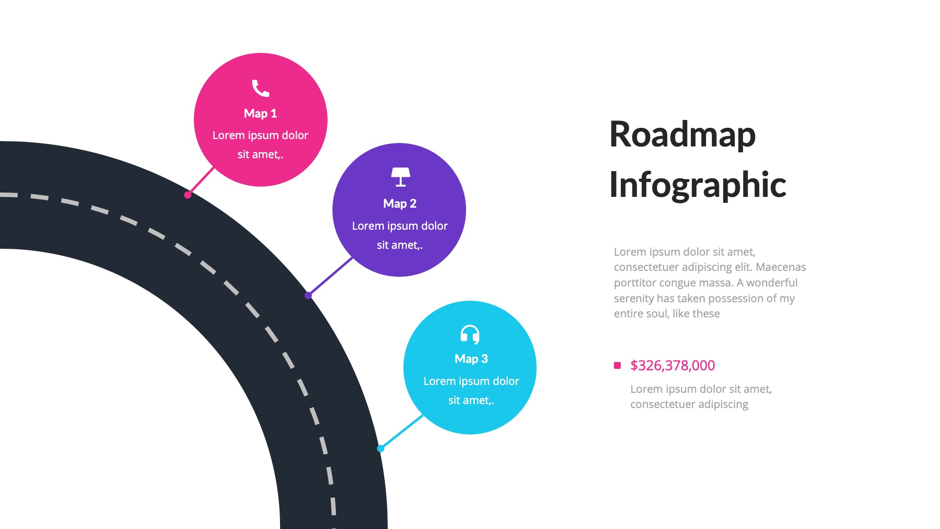 Roadmap Infographic Presentation PowerPoint, Presentation Templates