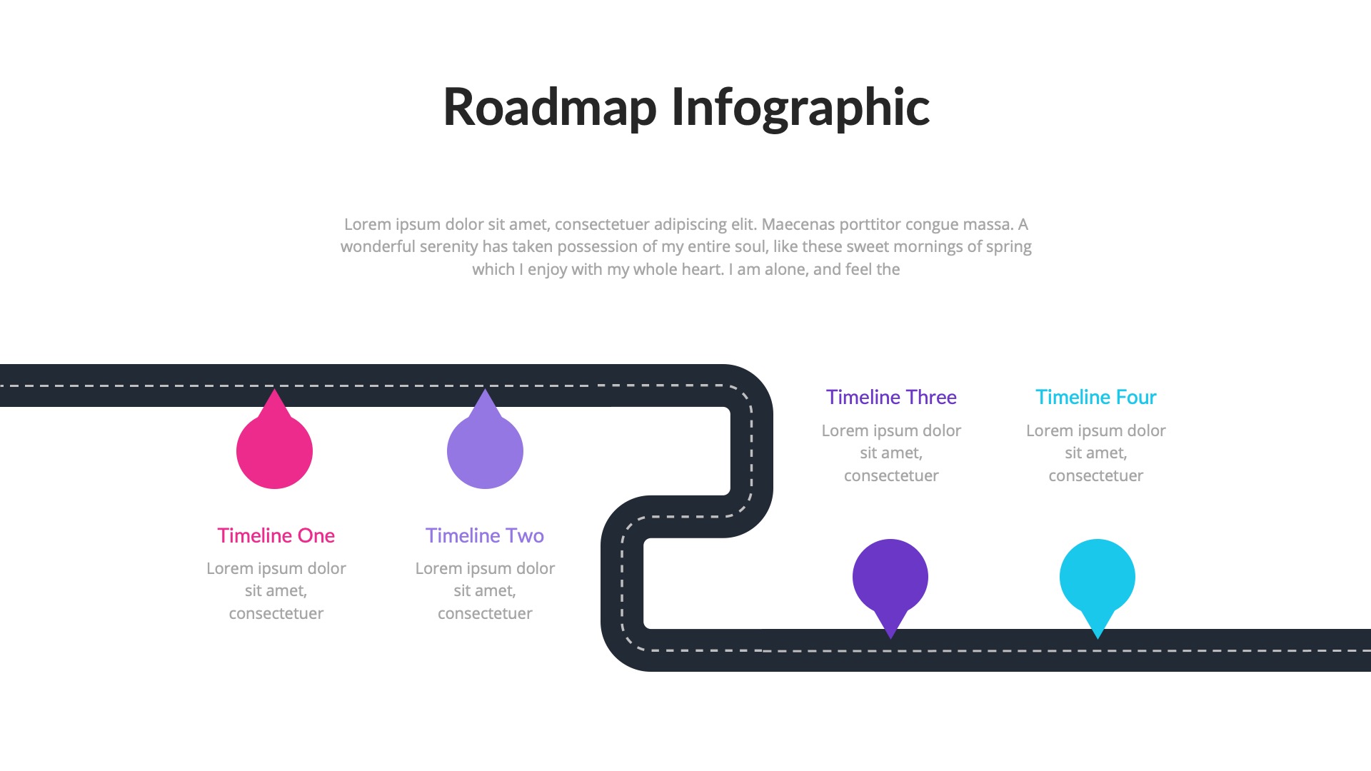 Roadmap Infographic Presentation Google Slides, Presentation Templates