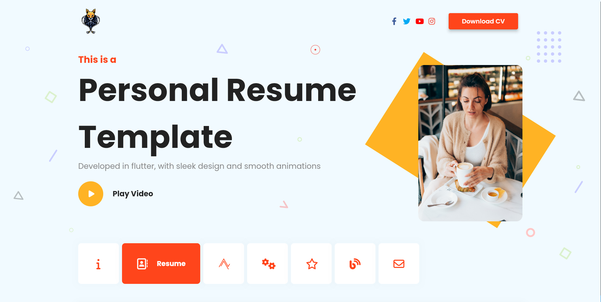 Fizzux - Personal Resume Flutter UI Web App by Fizzux | CodeCanyon