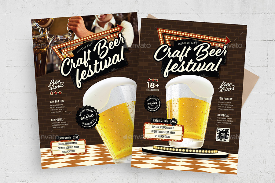 Craft Beer Festival Flyer Template, Print Templates | GraphicRiver