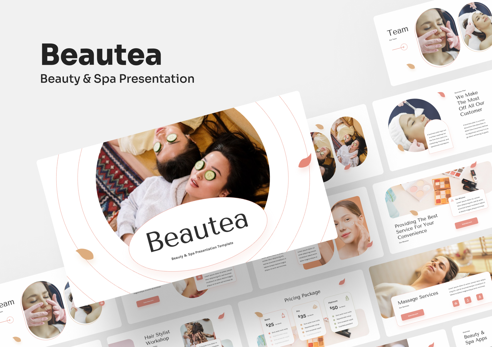 Beautea - Beauty & Spa Keynote Presentation, Presentation Templates