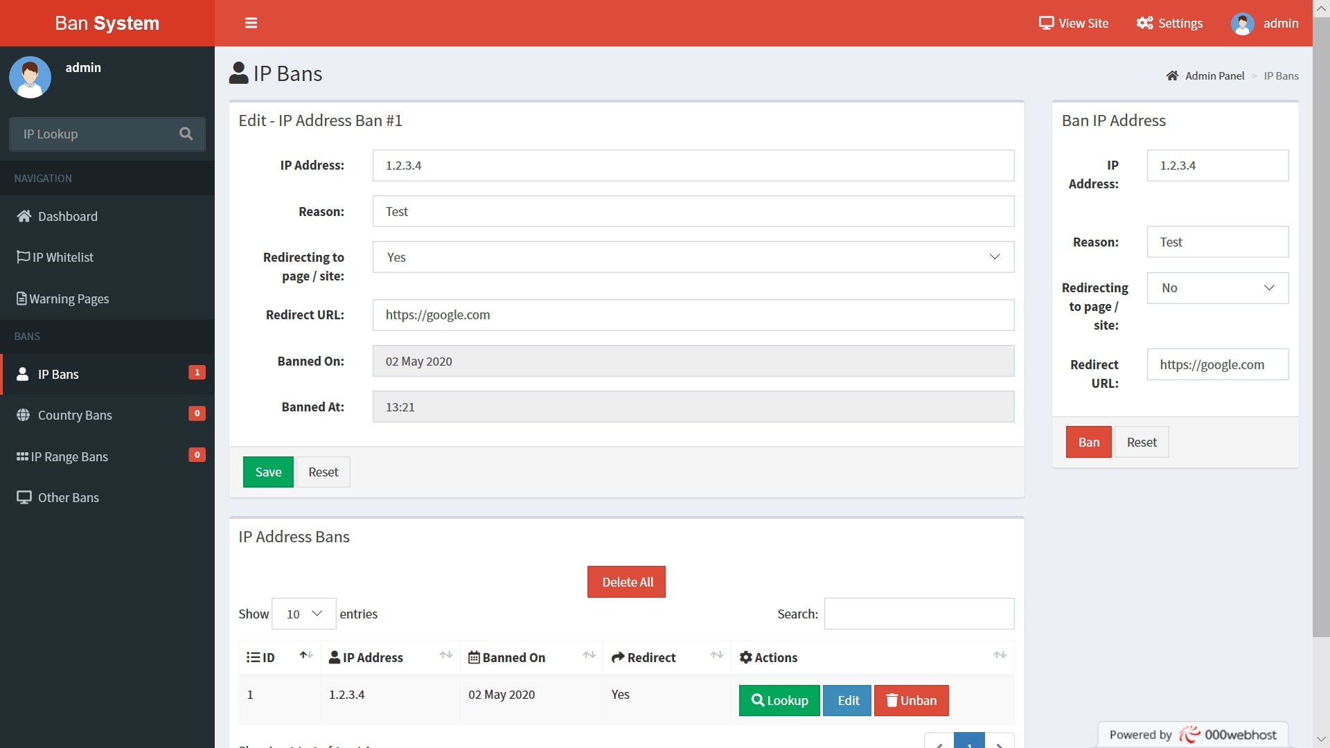 Ban System - Block Unwanted Visitors by Antonov_WEB | CodeCanyon