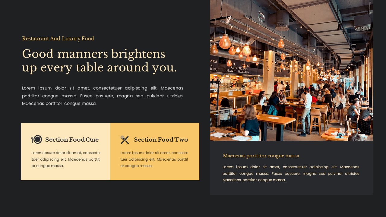 Nguelih - Restaurant & Luxury Food Powerpoint Template, Presentation ...