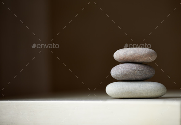 Find your balance. Three stones balanced on top of each other in ...