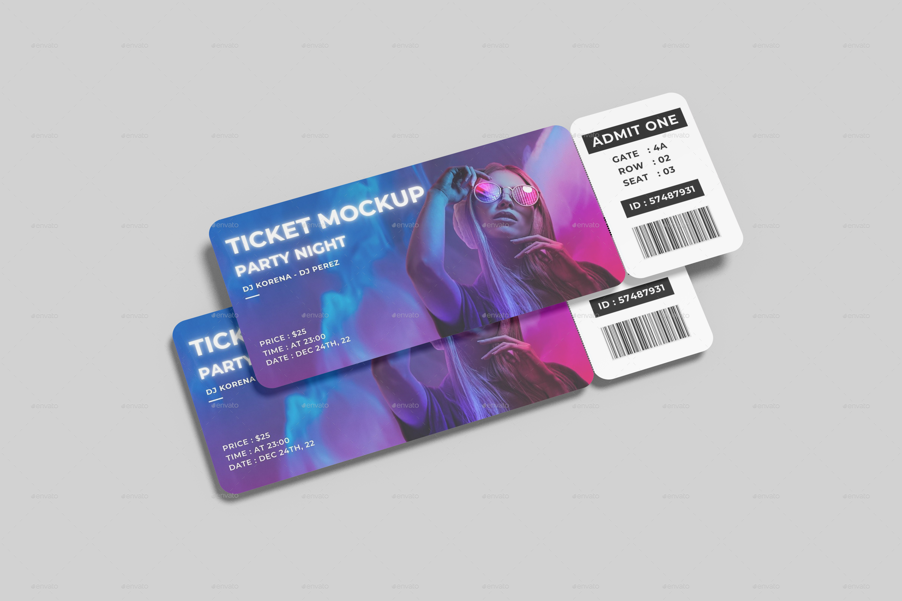 Ticket Mockup, Graphics | GraphicRiver
