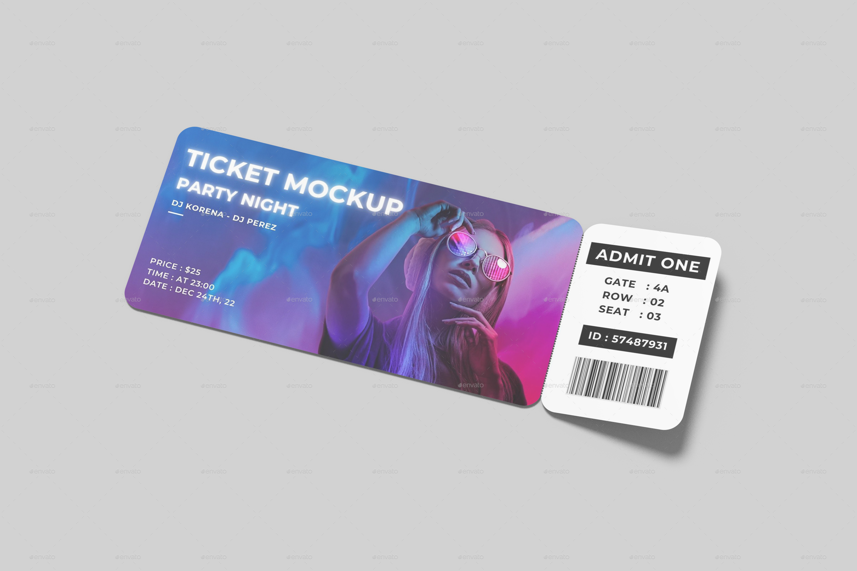 Ticket Mockup, Graphics | GraphicRiver
