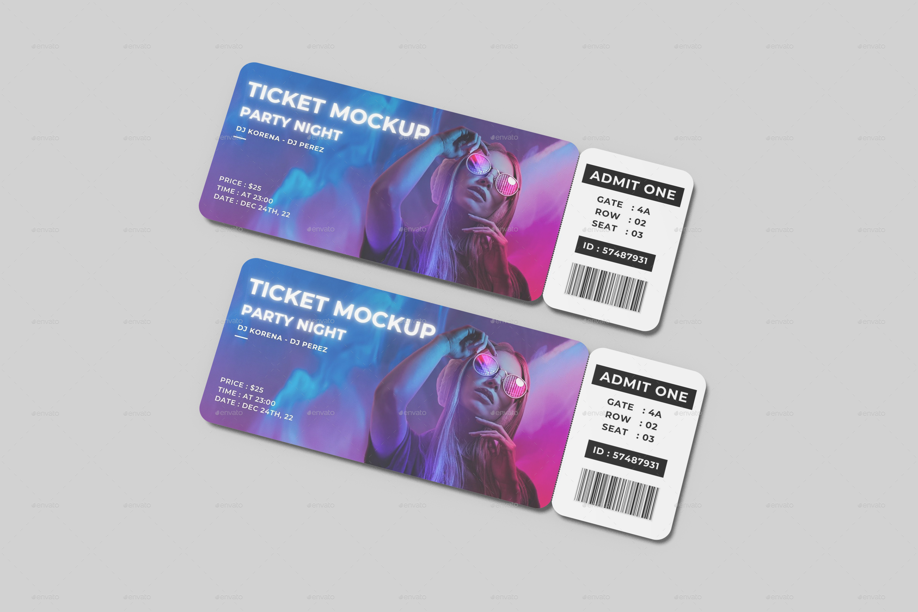 Ticket Mockup, Graphics | GraphicRiver