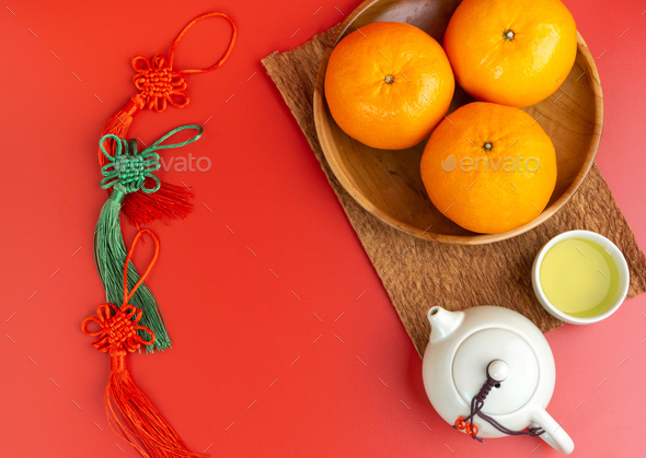 Happy Chinese New Year. Mandarin Oranges. Stock Photo by poetique_id